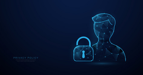 Data person icon simple user privacy Royalty Free Vector