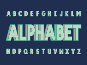 Boon blue font alphabet Royalty Free Vector Image
