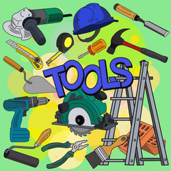 Working construction tools Royalty Free Vector Image