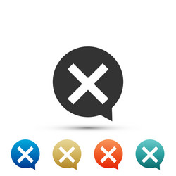 X mark cross in circle icon check Royalty Free Vector Image