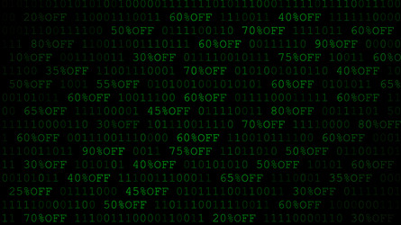Binary code background green black computer Vector Image