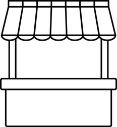 Empty stand stall template store and marketing Vector Image