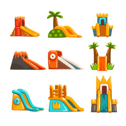 Set collection kids playground city park Vector Image