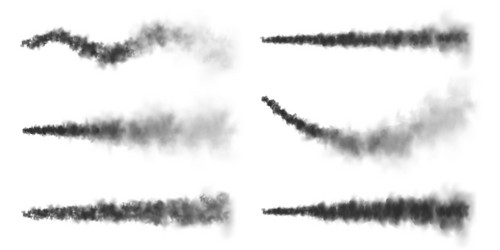 Realistic missile or bullet trail airplane Vector Image