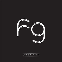 Gf logo letter monogram slash with modern Vector Image