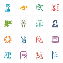 School and education icons - set 3 Royalty Free Vector Image
