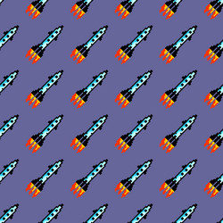 Retro space arcade game invaders spaceship pixel Vector Image