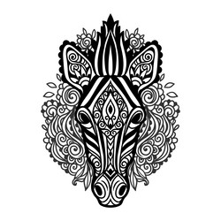 Zebra mandala adult coloring Royalty Free Vector Image