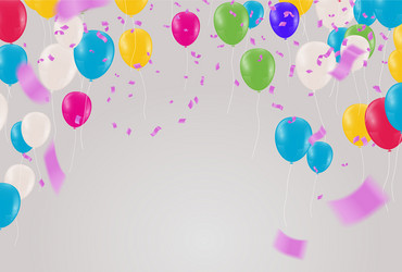 Colourful bursting celebration balloons Royalty Free Vector
