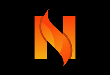 Letter N Fire Flame Logo Vector Images (over 150)