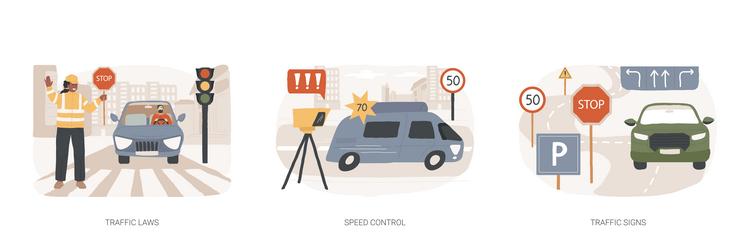Speed control isolated concept Royalty Free Vector Image