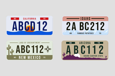 License Plate Vector Images (over 1,500)