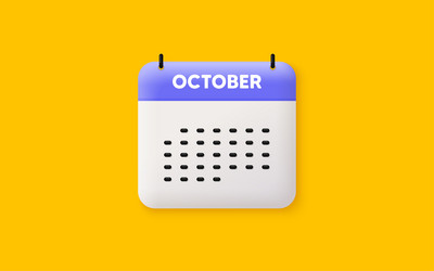 October month icon event schedule oct date Vector Image