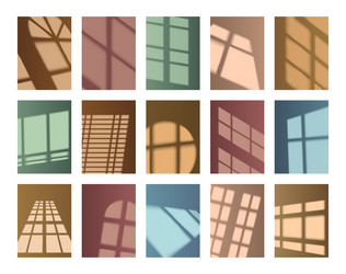 Realistic shadow overlay window light Royalty Free Vector