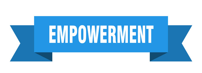 Empower ribbon paper band banner sign Royalty Free Vector