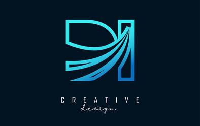Creative colorful letters di d i logo Royalty Free Vector