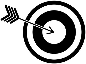 Target arrow isolated icon Royalty Free Vector Image