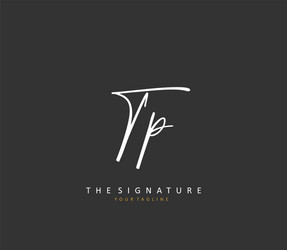 Tp initial letter handwriting and signature logo Vector Image