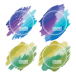 Brush stroke symbol emblem cartoon Royalty Free Vector Image