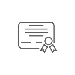 Diploma or certificate badge pictogram Royalty Free Vector