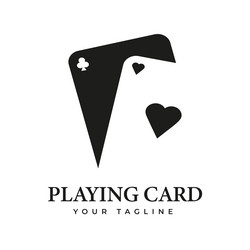 Simple minimalist vintage poker playing card Vector Image
