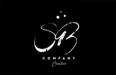 Handwritten vintage sb alphabet letter logo icon Vector Image