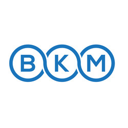 Bkm letter logo design on black background Vector Image