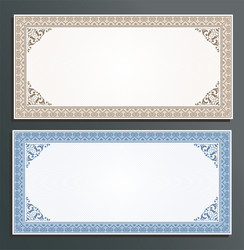 Template certificate gift voucher coupon frame Vector Image