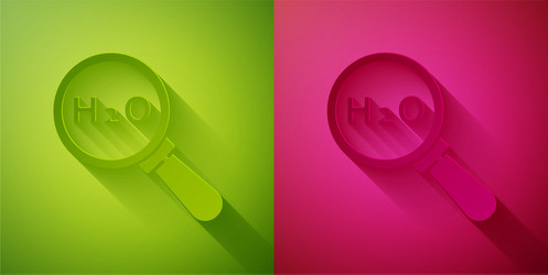 Paper cut chemical formula for water drops h2o Vector Image
