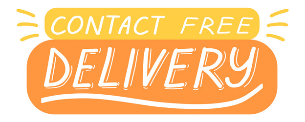 Safe delivery lettering calligraphy Royalty Free Vector