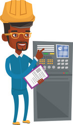 Engineer Standing Near Control Panel Vector Images (69)