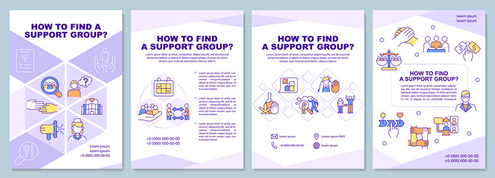Support groups advantages mint brochure template Vector Image