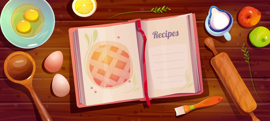 Kitchen recipe background Royalty Free Vector Image