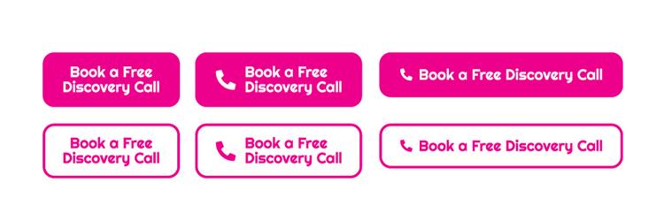 Book a free discovery call button for cta Vector Image
