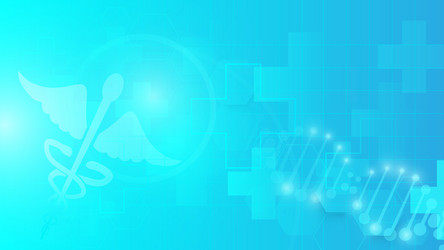 Caduceus medical symbol and abstract geometric Vector Image