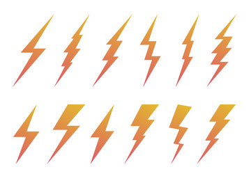 Lightning bolts Royalty Free Vector Image - VectorStock
