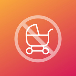 No baby allowed sign icon Royalty Free Vector Image