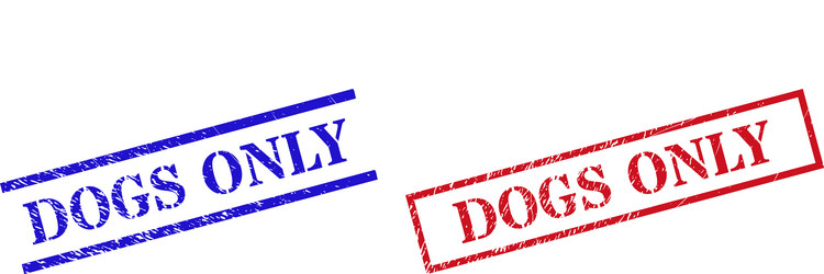 Evil dog grunge scratched stamp watermarks Vector Image