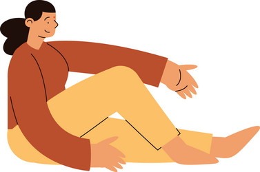 Woman avatar sitting Royalty Free Vector Image