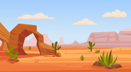 Desert background cartoon minimalistic dry wet Vector Image