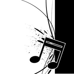 Music note fall down Royalty Free Vector Image