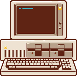 Old Computer Desktop Vector Images (over 1,300)