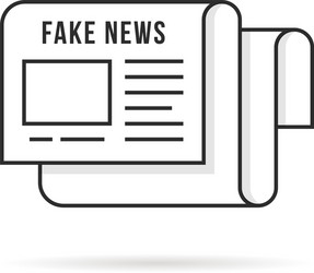Fake news detection rgb color icon Royalty Free Vector Image
