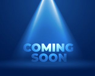 Coming soon announcement background with megaphone
