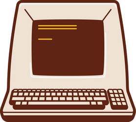 Old classic pc personal computer from 1981 Vector Image