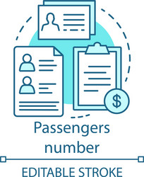 Passenger number chalk icon reservation system Vector Image