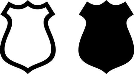 Police badge silhouette art Royalty Free Vector Image