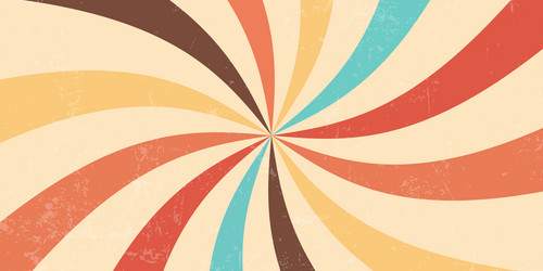 Retro 70s wavy swirls background Royalty Free Vector Image