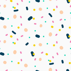 Confetti seamless white background Royalty Free Vector Image