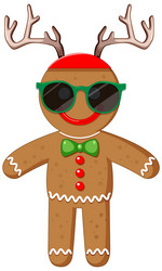 Santa claus with gingerbread and elf cartoon Vector Image